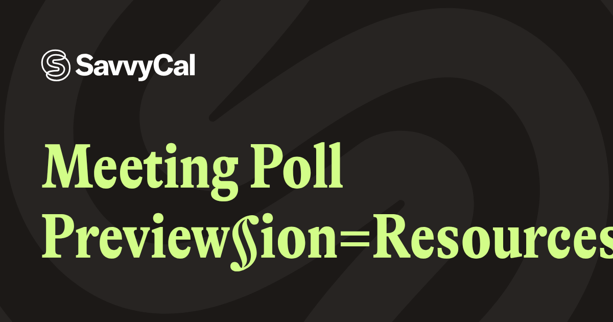 Meeting Poll Preview